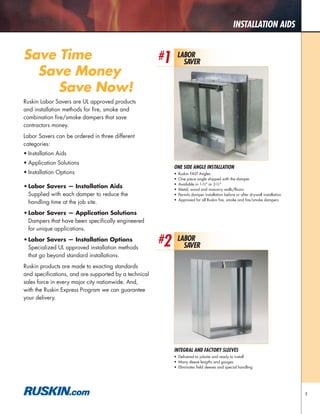 Ruskin Labor Savers - UL Tested. UL Approved. UL Classified Damper ...