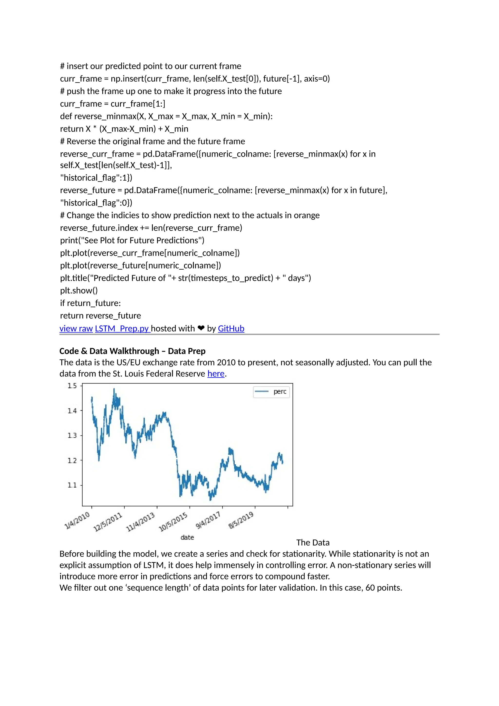LSTM Framework For Univariate Time series | DOCX
