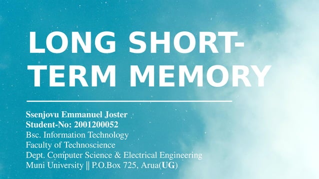 An Introduction to Long Short-term Memory (LSTMs) | PDF