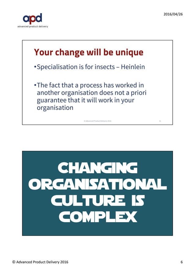 Evidence Based Management and Organisational Change | PPTX