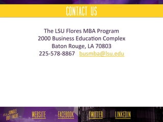 LSU Flores MBA Campus Life | PPT