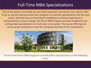LSU Flores MBA: Specializations | PDF