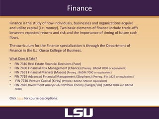 LSU Flores MBA: Specializations | PDF