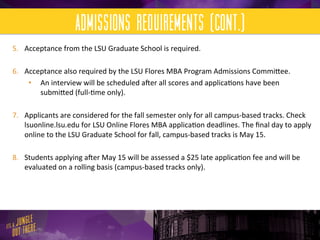 How to Start Your LSU Flores MBA Journey | PDF | Undergraduate Education | College Education