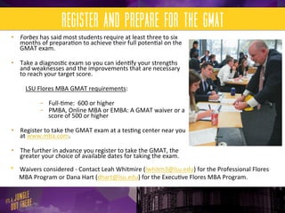 How to Start Your LSU Flores MBA Journey | PDF | Undergraduate ...