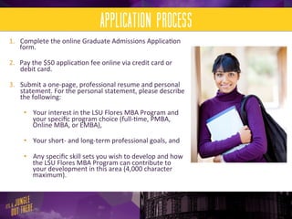 How to Start Your LSU Flores MBA Journey | PDF | Undergraduate Education | College Education