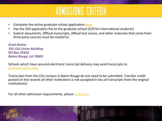 LSU Flores MBA Online MBA | PPT