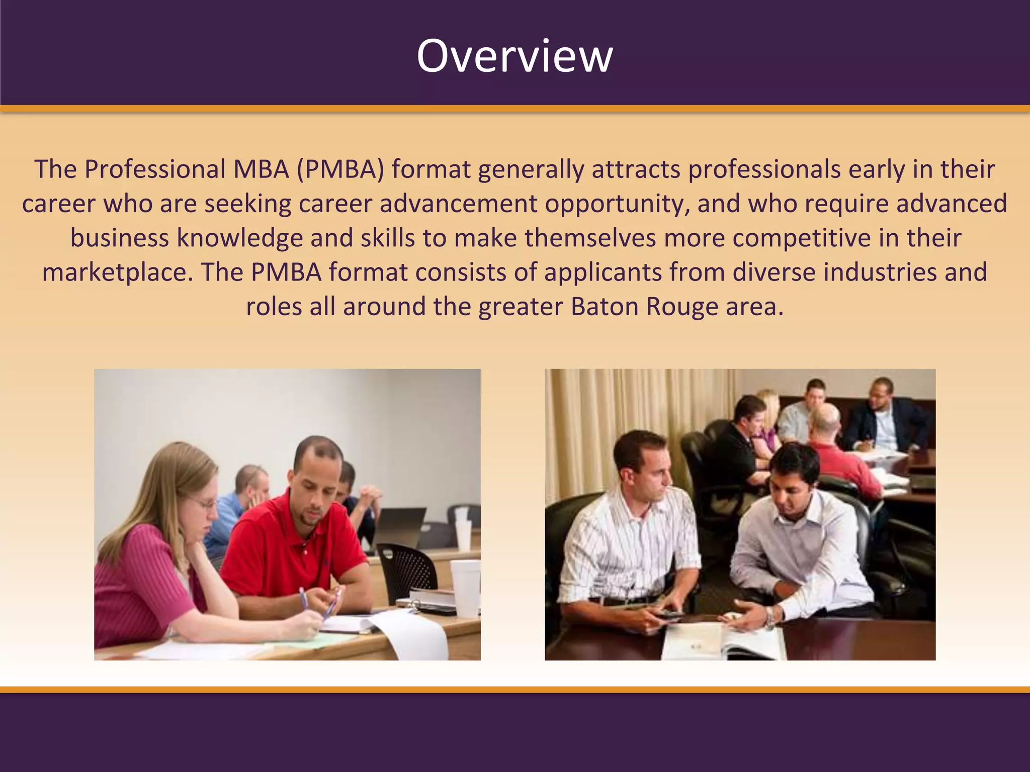 The LSU Flores Professional MBA (PMBA) | PDF