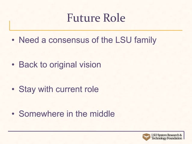 LSU System Research & Technology Foundation | PPT