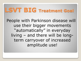 LSVT BIG program | PPTX
