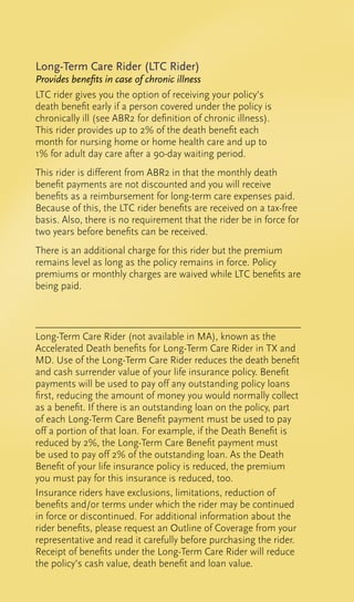 Lsw Living Benefits Brochure | PDF