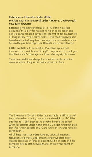 Lsw Living Benefits Brochure | PDF