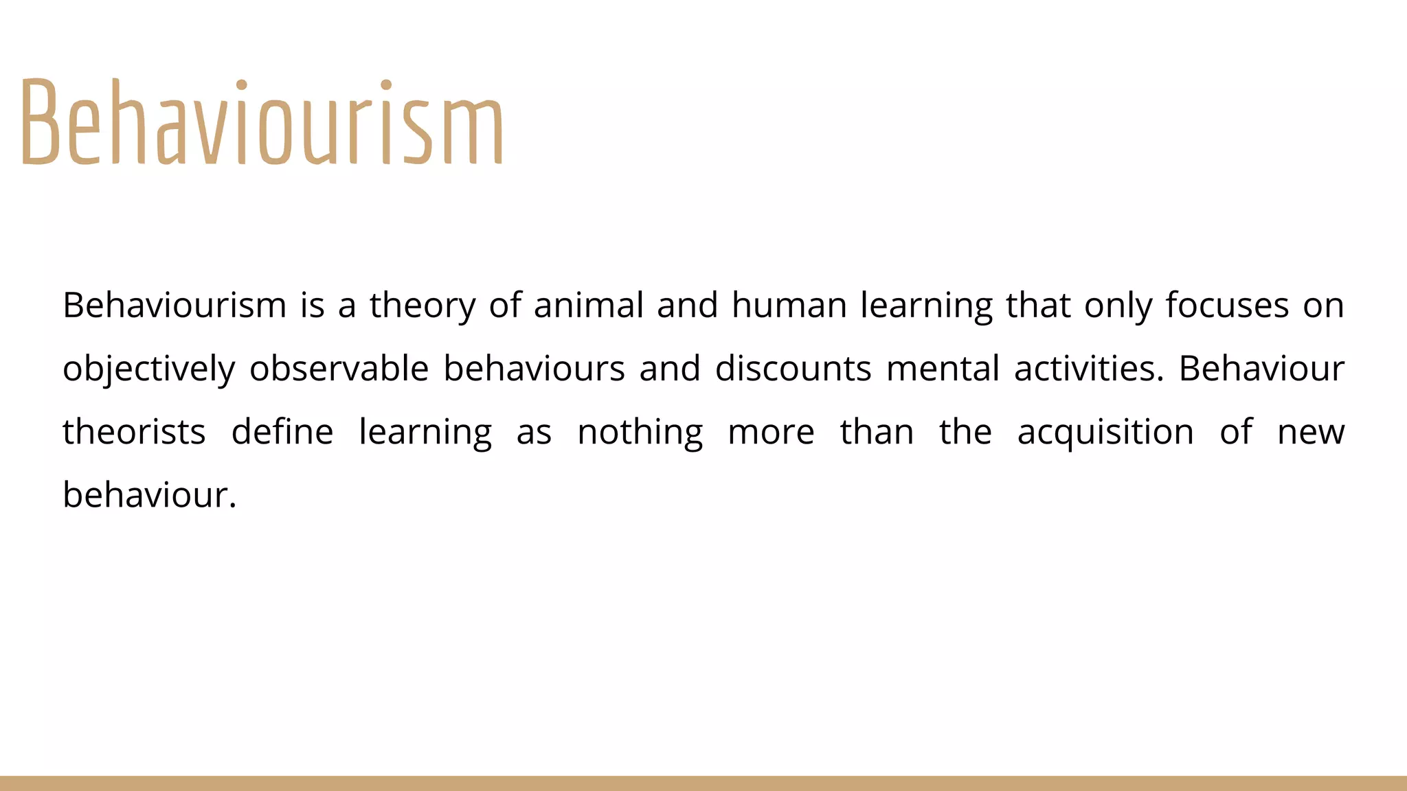 BEHAVIOURAL THEORY OF PAVLOV | PPTX