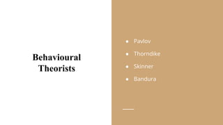 BEHAVIOURAL THEORY OF PAVLOV | PPTX