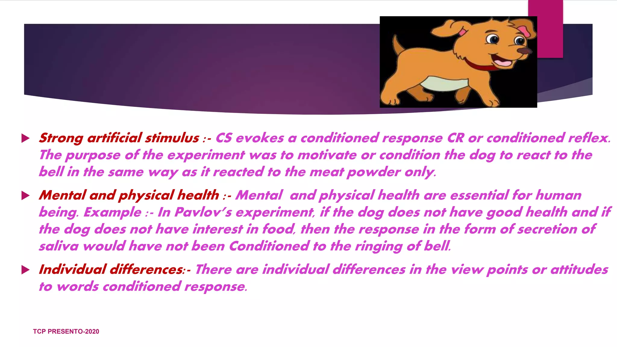CLASSICAL CONDITIONING THEORY | PPTX