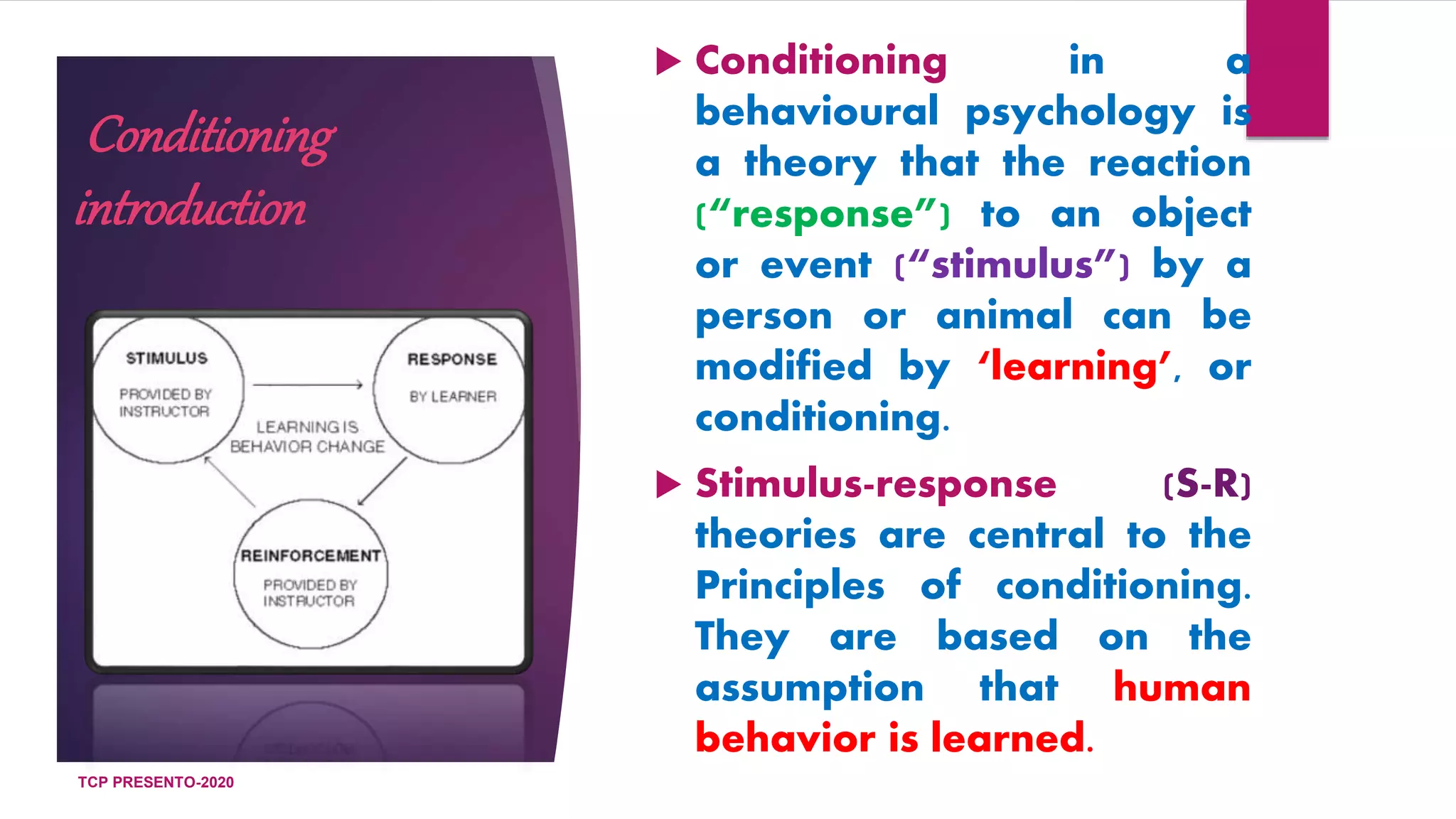 CLASSICAL CONDITIONING THEORY | PPT