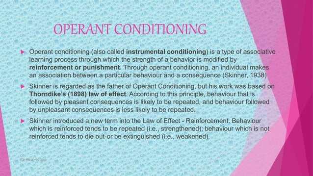 CLASSICAL CONDITIONING VS OPERANT CONDITIONING | PPTX