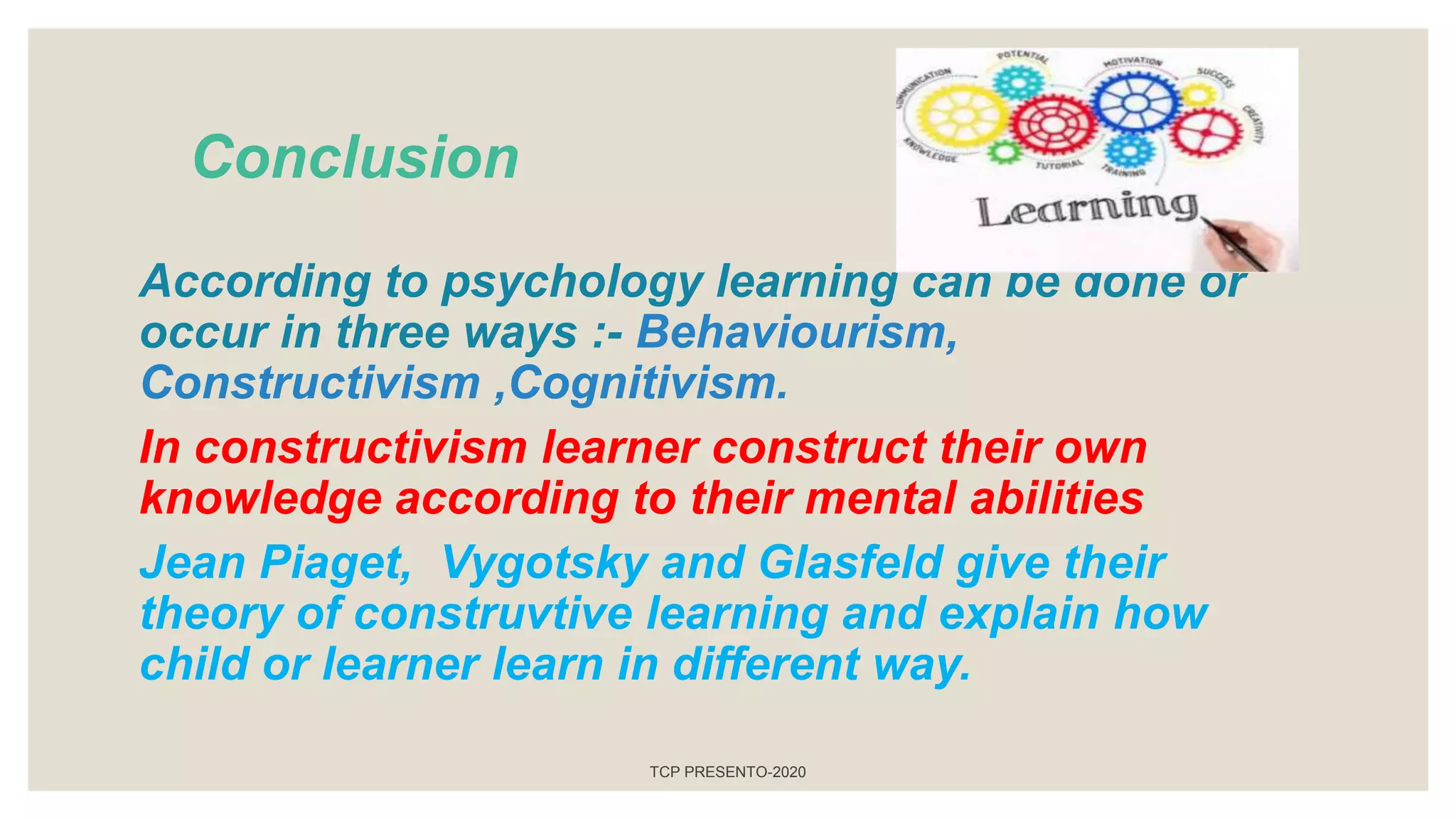 CONSTRUCTIVISM THEORY OF LEARNING | PPTX