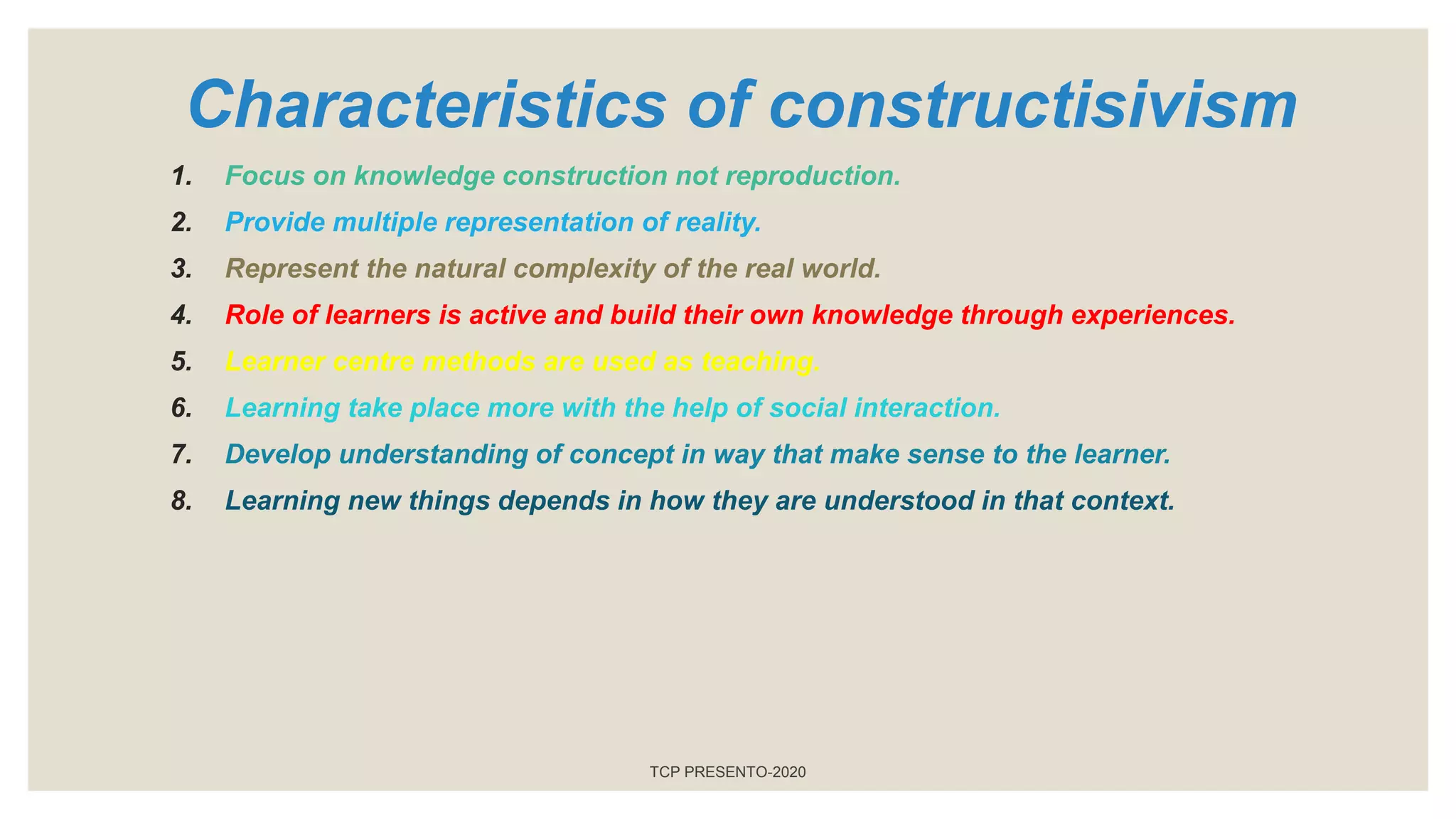 CONSTRUCTIVISM THEORY OF LEARNING | PPTX