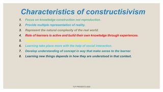 CONSTRUCTIVISM THEORY OF LEARNING | PPTX