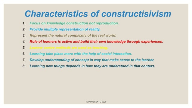 CONSTRUCTIVISM THEORY OF LEARNING | PPTX