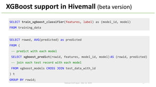 Introduction to Apache Hivemall v0.5.2 and v0.6 | PPT