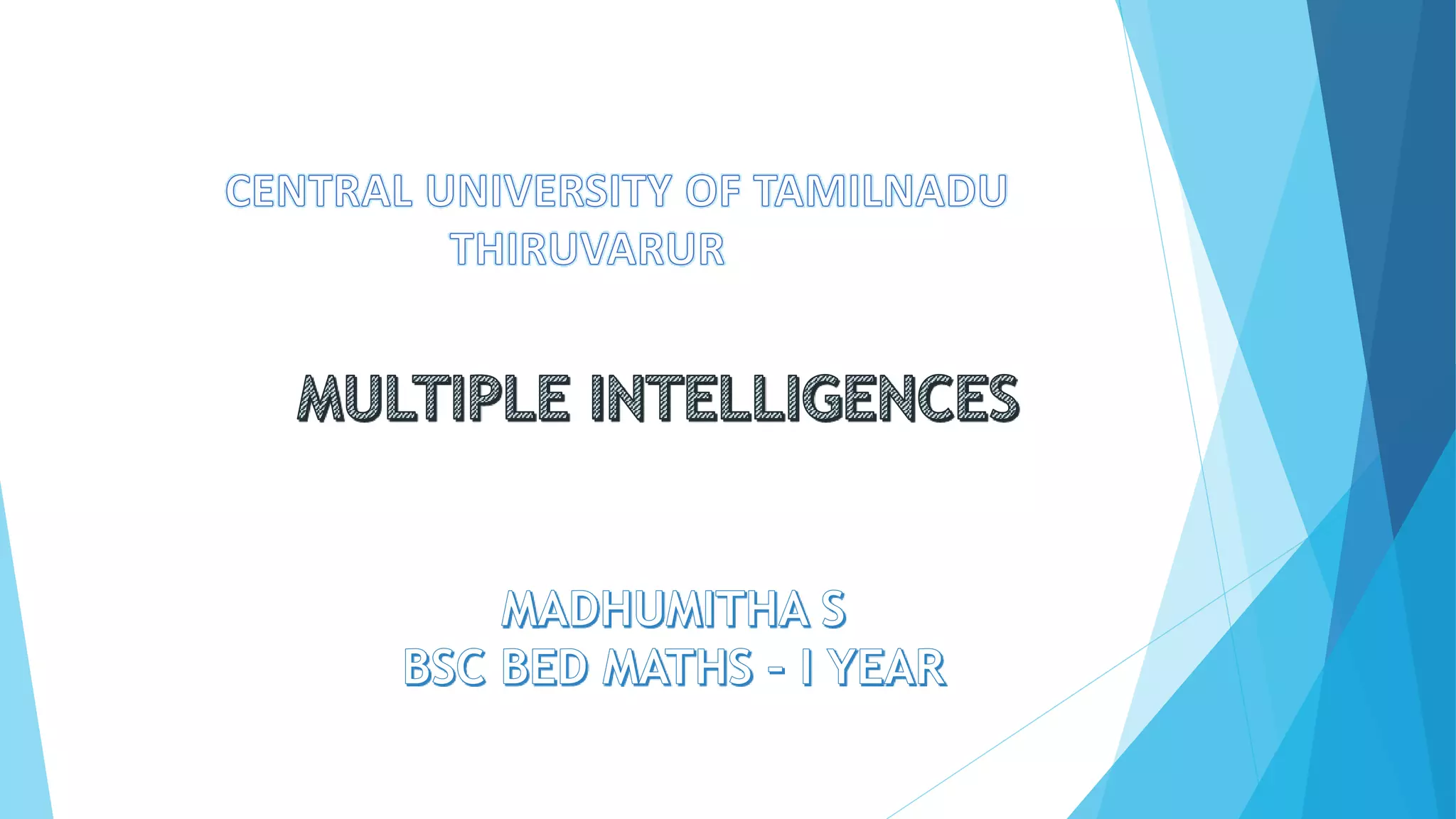 MULTIPLE INTELLIGENCE | PPT