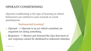 OPERANT CONDITIONING THEORY | PPT