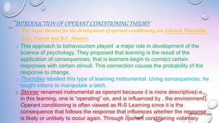 OPERANT CONDITIONING THEORY | PPTX