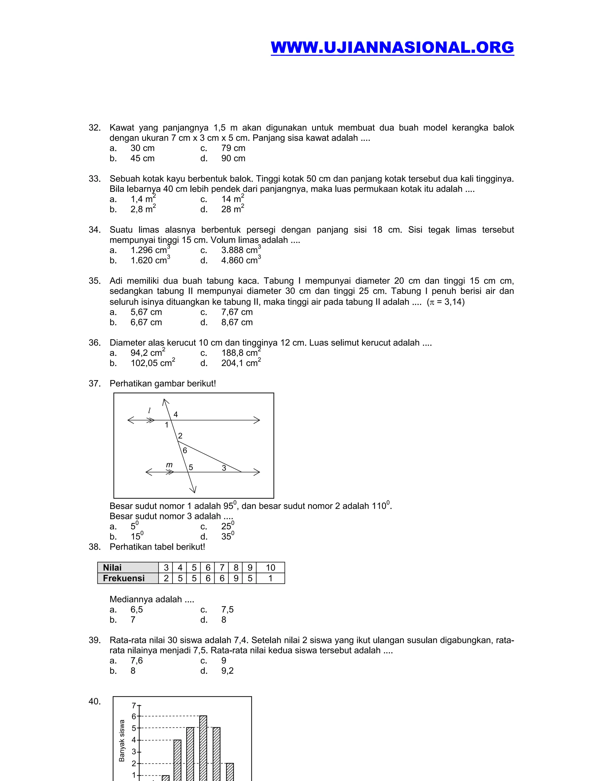 Lt soal-mtk-un-smp | PDF