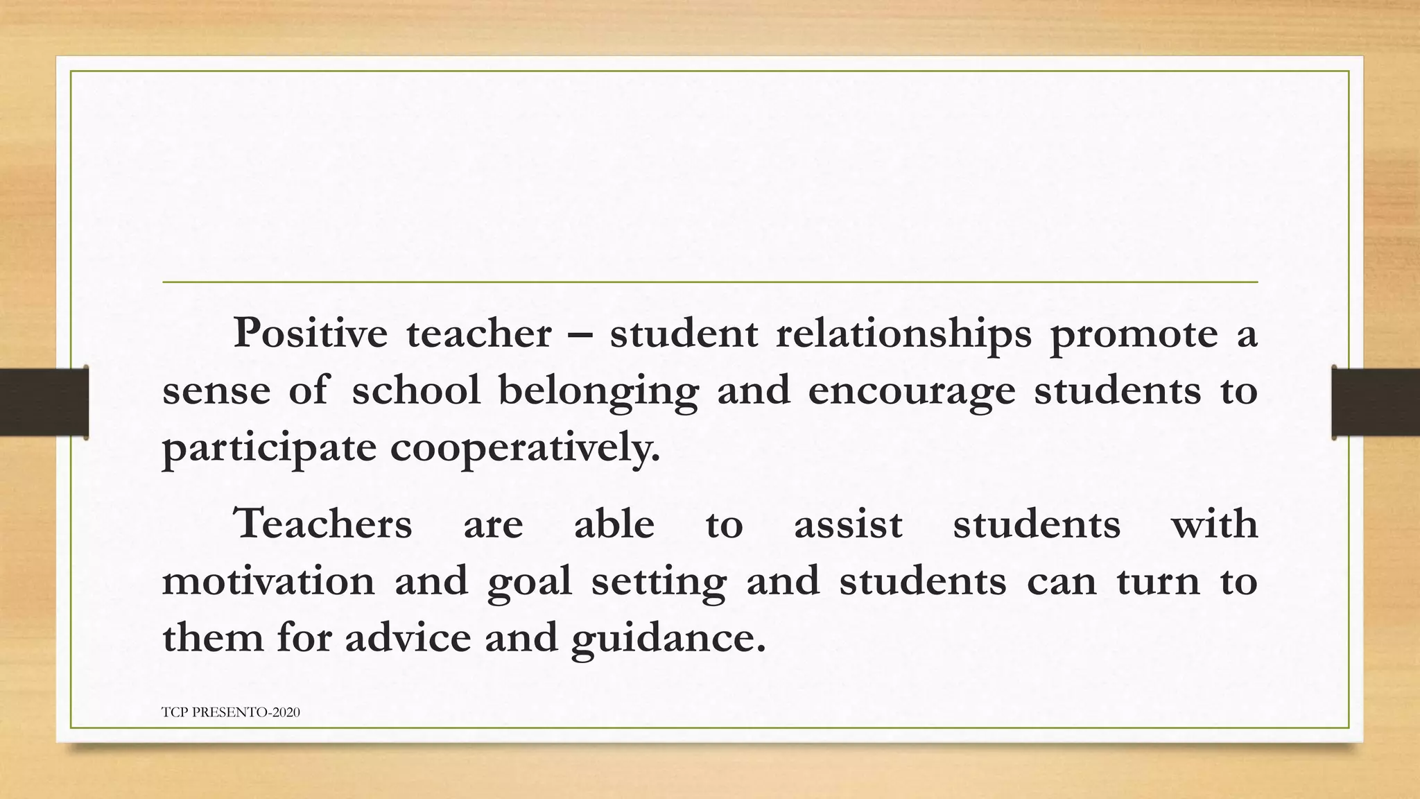 TEACHER-STUDENTS RELATIONSHIP | PPTX