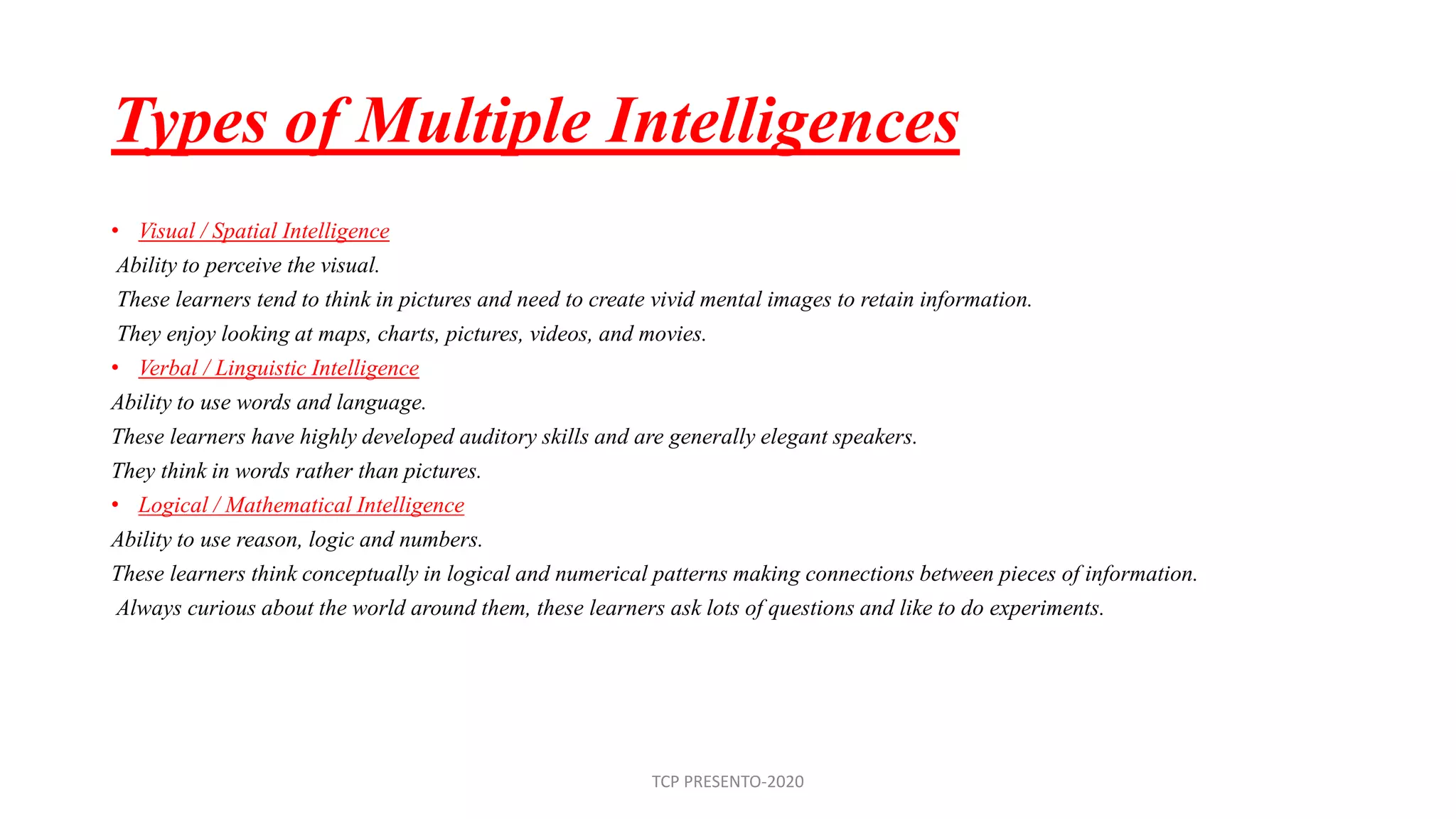 THEORIES OF INTELLIGENCE | PPTX