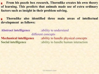 THORNDIKE CONDITIONISM | PPT
