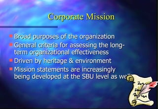 corporate stragy planning | PPT