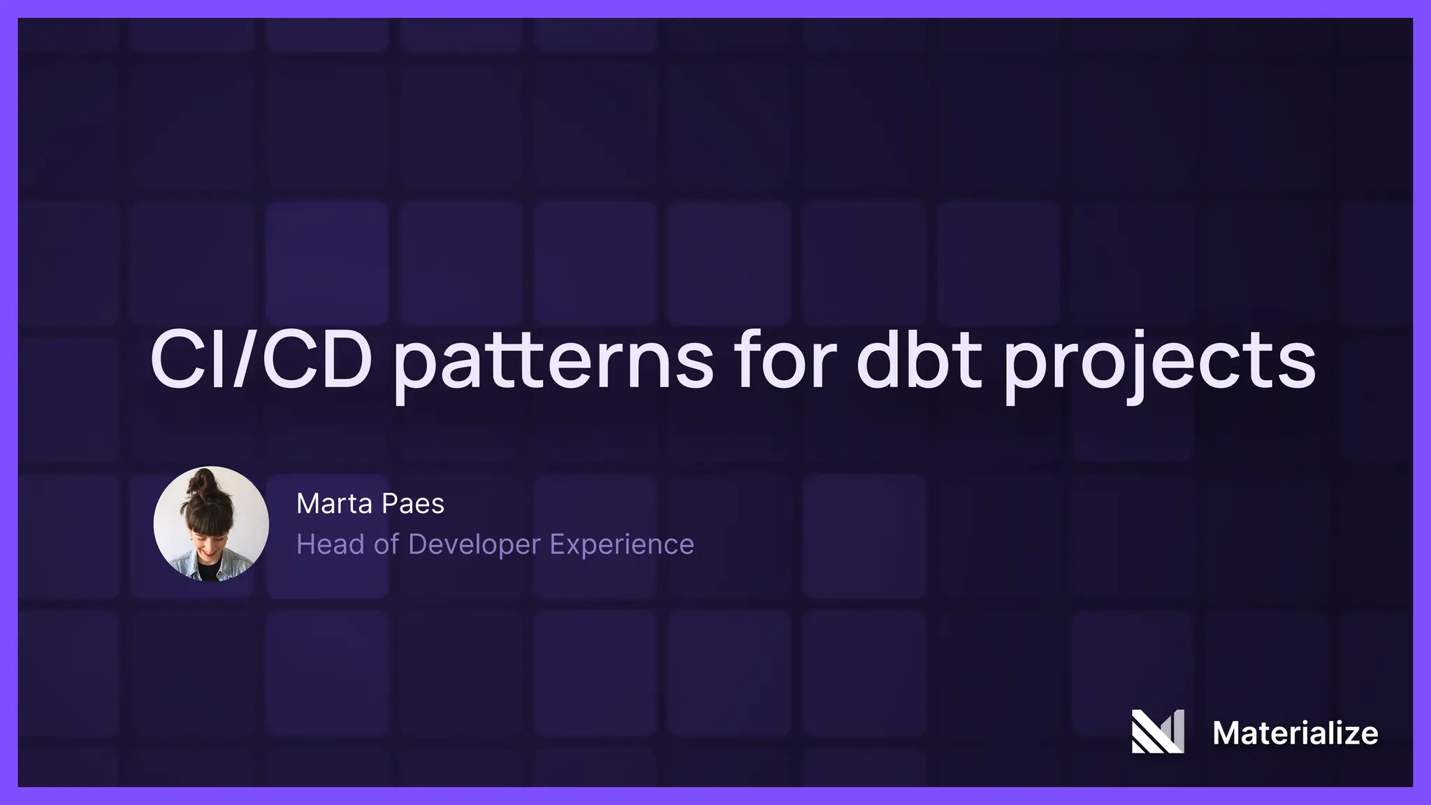 CI/CD patterns for dbt Projects | PDF