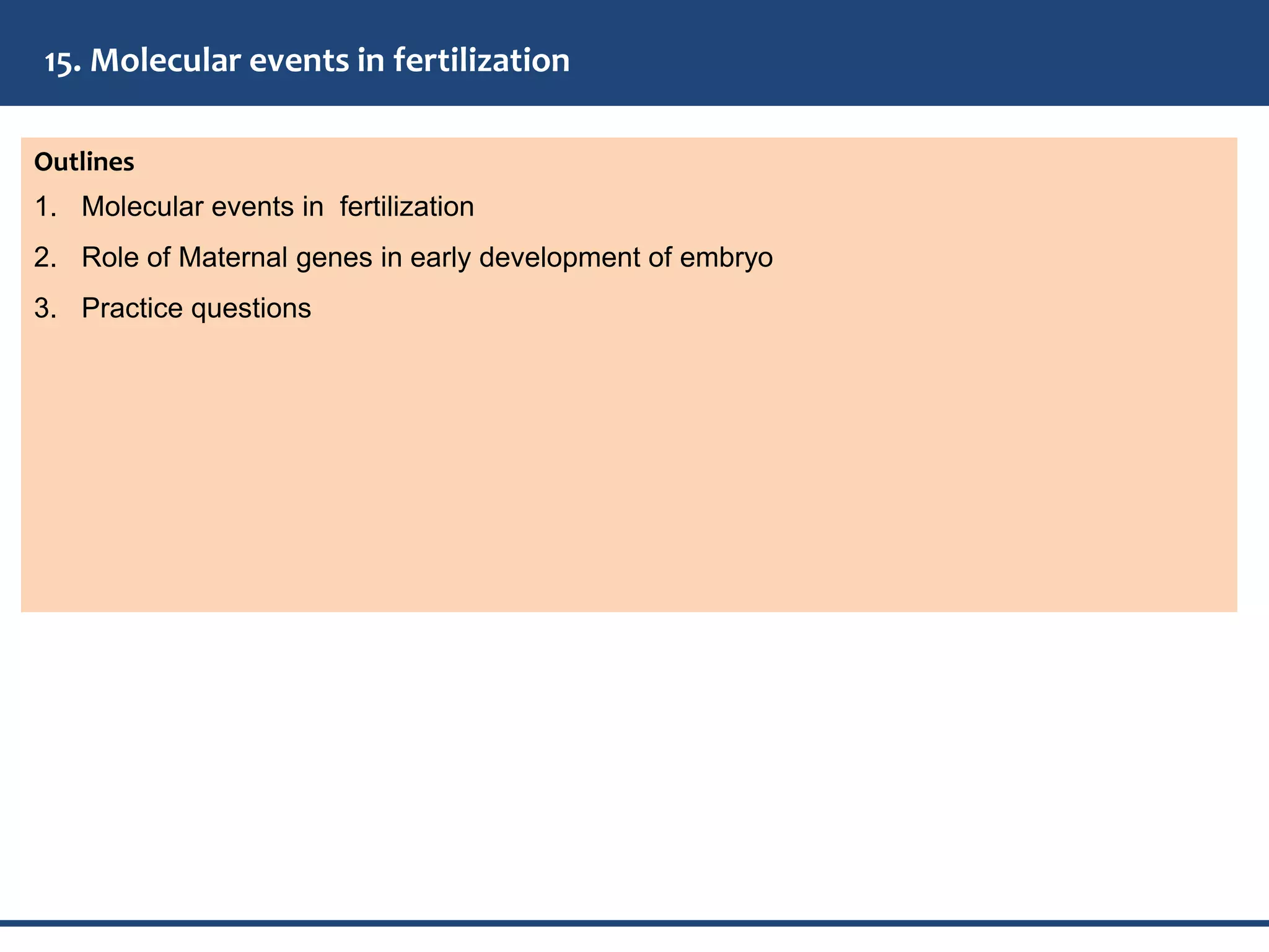 15 Molecular event in fertilization | PPT