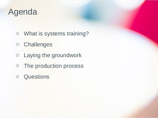 Smooth running: ensure your systems training projects run without a h…