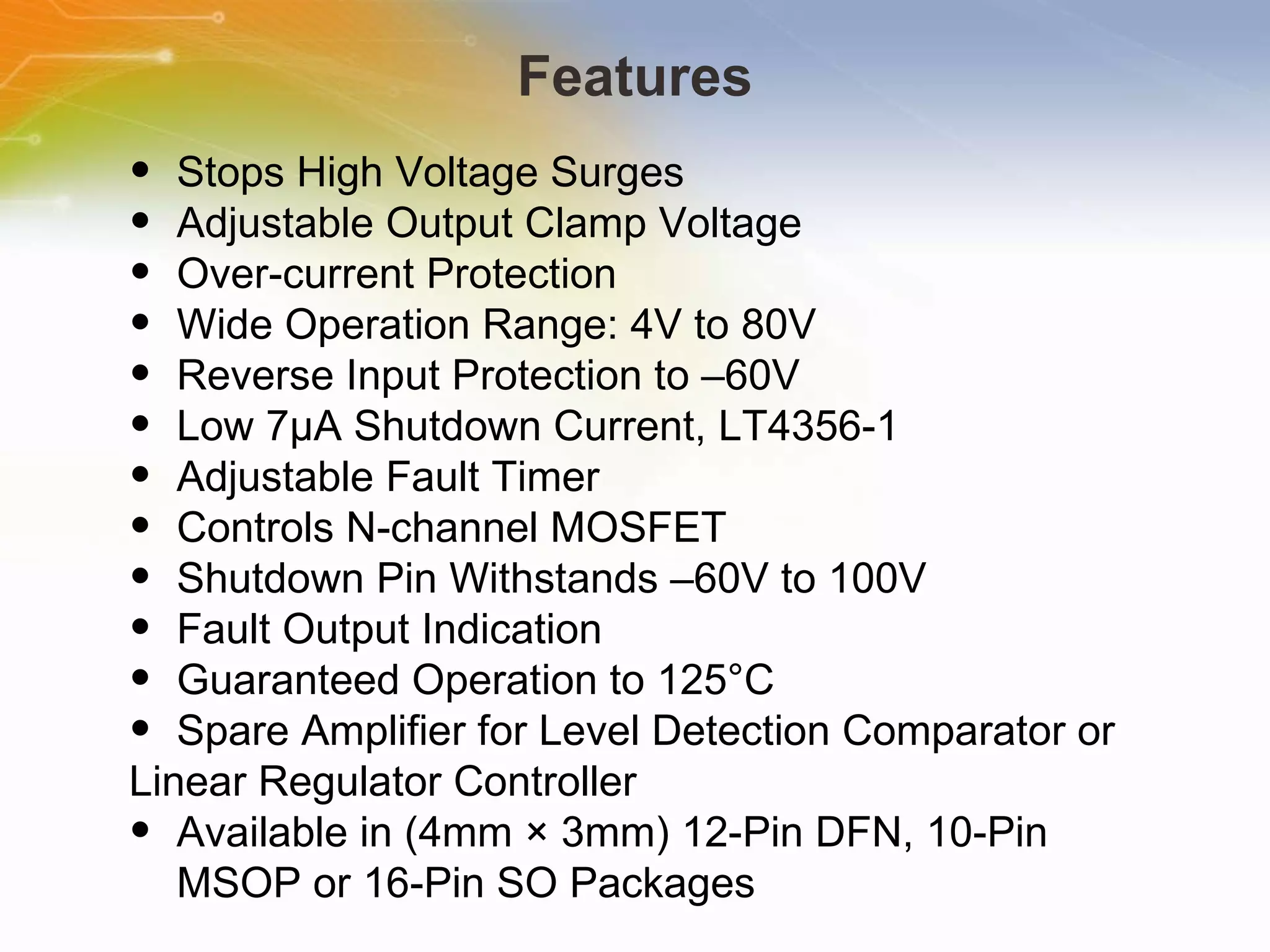 An Overview on LT4356 Surge Stopper | PPT