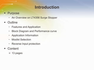An Overview on LT4356 Surge Stopper | PPT