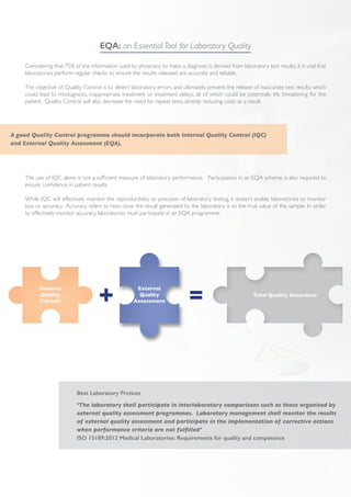 EQA: An Essential Tool for Laboratory Quality - Africa LT649 | PDF