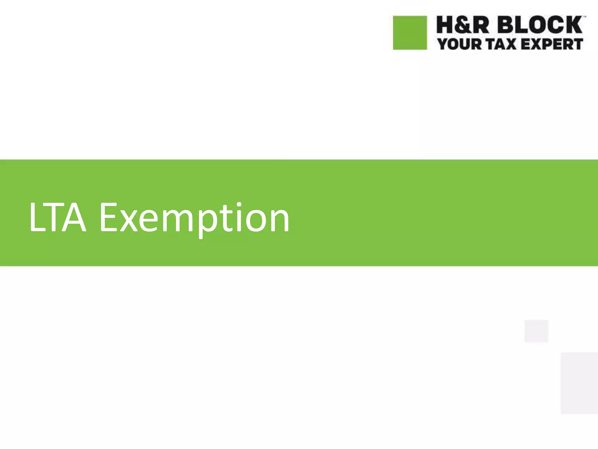 Tax Exemption for LTA (Leave Travel Allowance) | PPTX