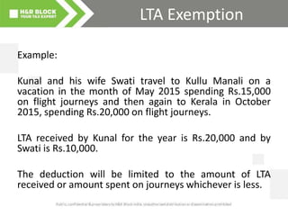 Tax Exemption for LTA (Leave Travel Allowance) | PPT