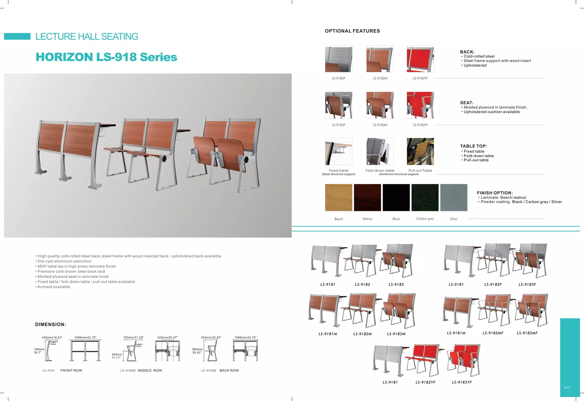 Leadcom lecture hall seating collection | PDF