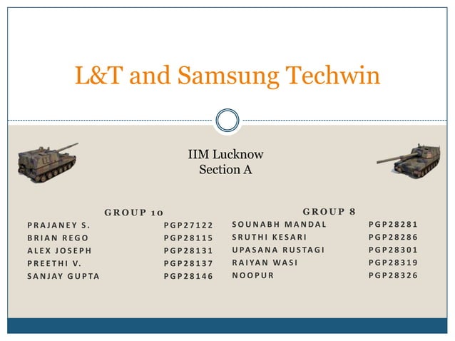 L&t and samsung techwin v4 | PPT