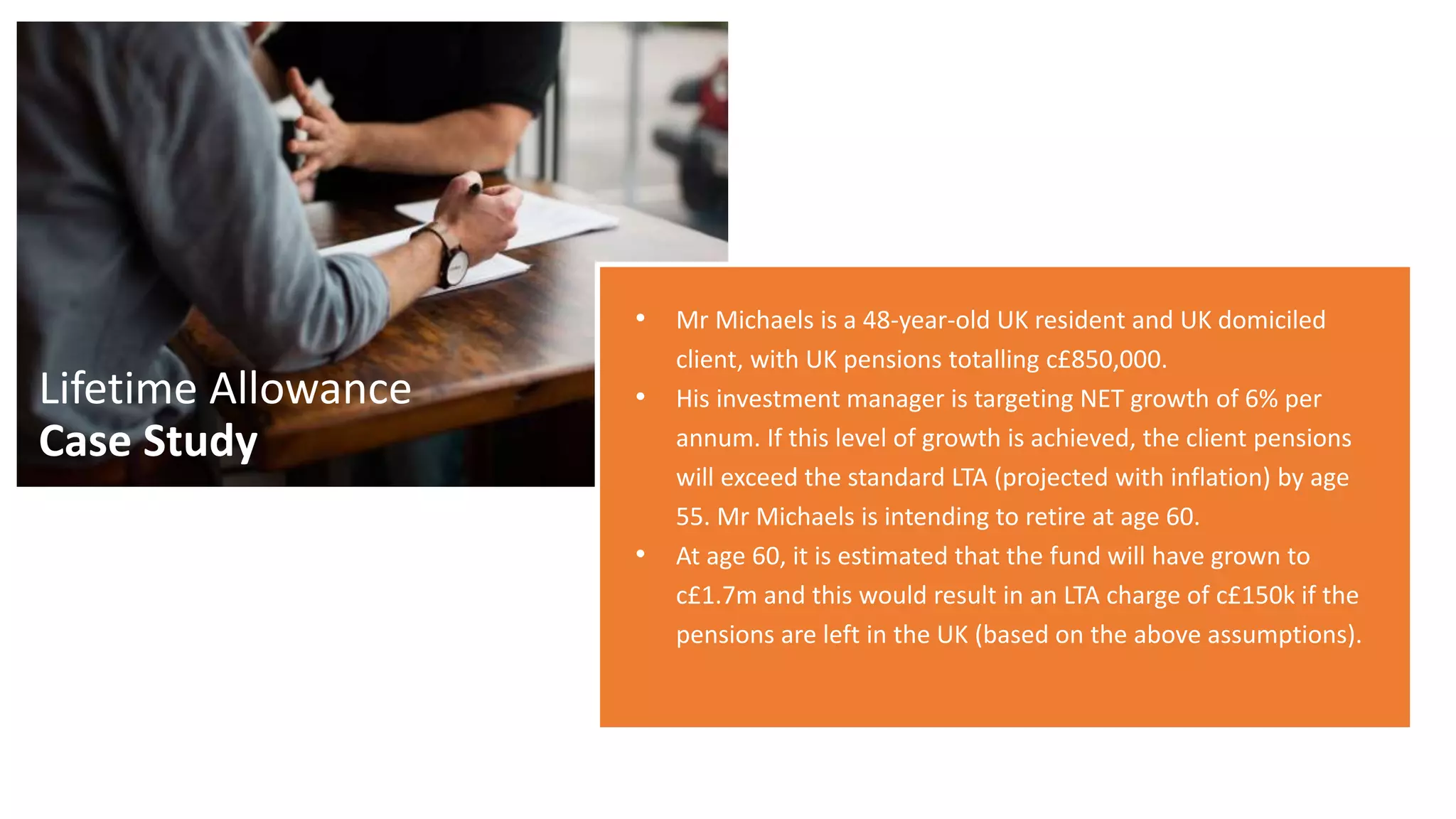 Lifetime Allowance Case Study | PPTX