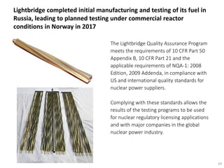 Lightbridge (NASDAQ:LTBR) Investor Presentation | PPT