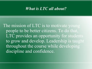 LTC - Information and Welcome Side Show | ODP