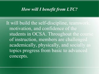 LTC - Information and Welcome Side Show | ODP