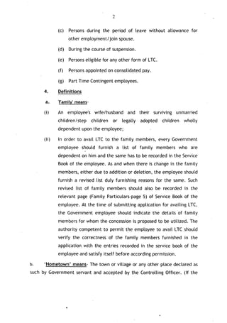 Kerala-Leave Travel Concession for Govt. Employees- GO(P) 5/2013 | PDF