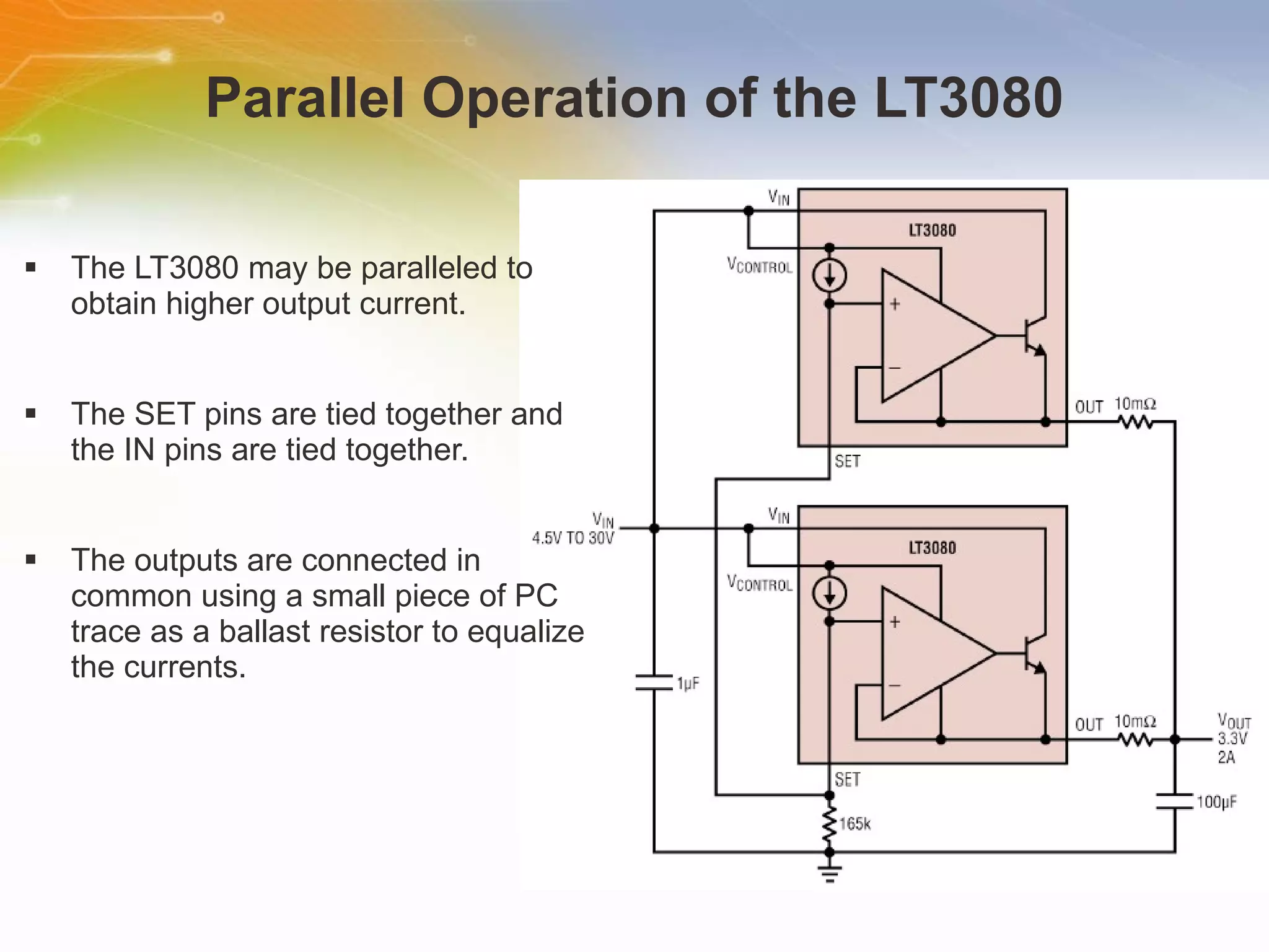 Introducing the LT3080 - Adjustable 1.1A Single Resistor LDO Regulator | PPT